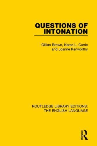 Routledge Library Editions: the English Language Ser.: Questions of ...