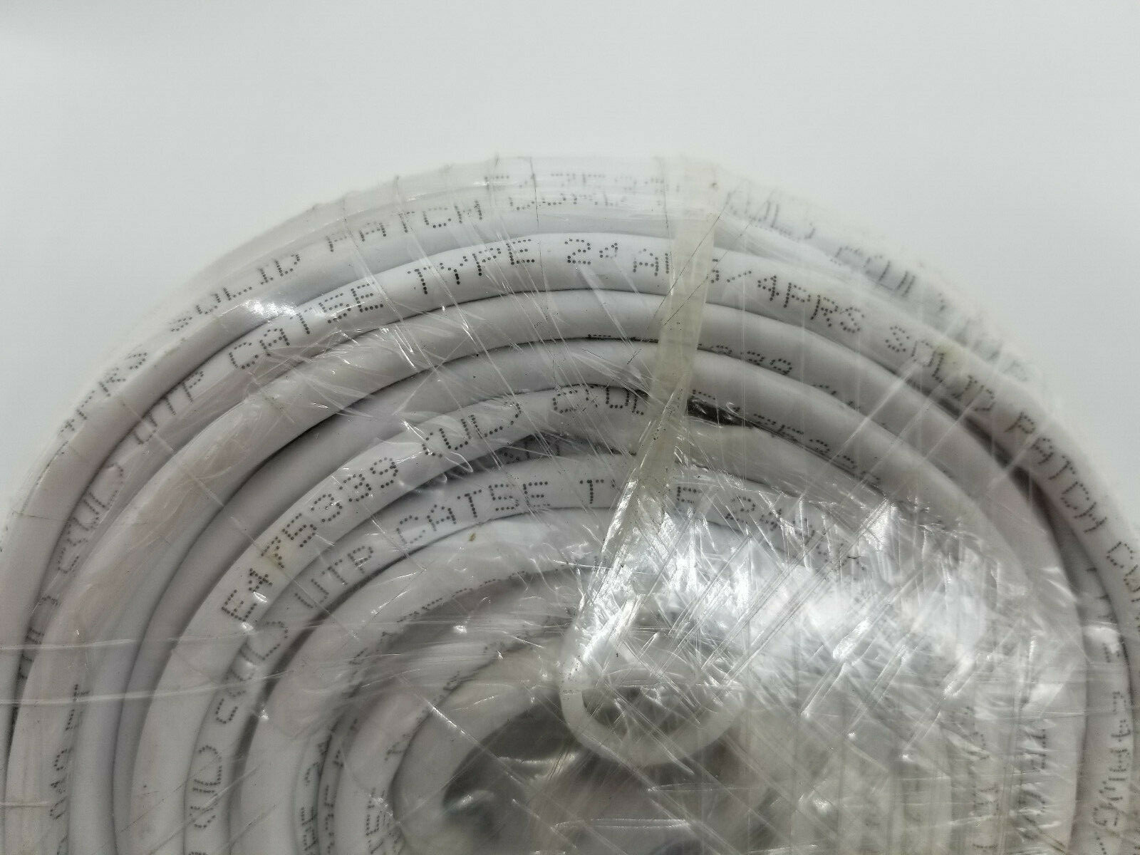 Lot of 2 100FT UTP CAT5E Cable 24AWG/4PRS Solid Patch Cord CMR Verified ...