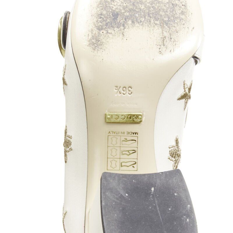 GUCCI Marmont Bee Star white gold embroidery fringe block GUCCI Marmont Bee Star white gold embroidery fringe block