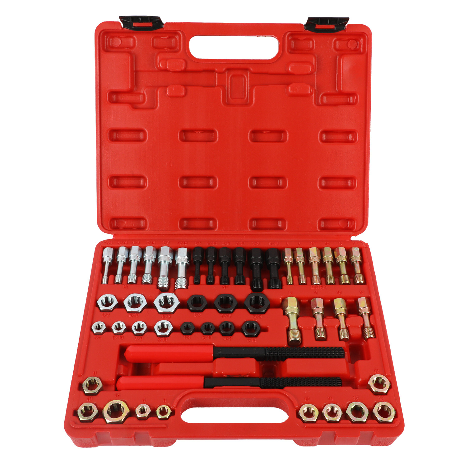 48PCS Thread Repair Tool Set Thread Chasers Thread Restorer Kit UNC/UNF ...