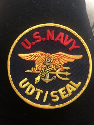 US Navy UDT Seals 3 Inch Round Cap Hat Embroidered Patch JF2D7K | eBay