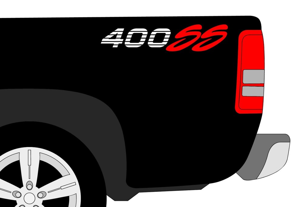 Chevy 400 SS Stickers Decals Bed Trucks Graphics Side Vortec 6.0L V-8 ...