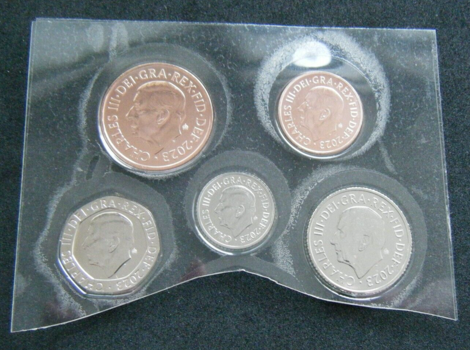 2023 Royal Mint Definitive BUNC 5 Coin Set From 1p to 20p with Crown ...