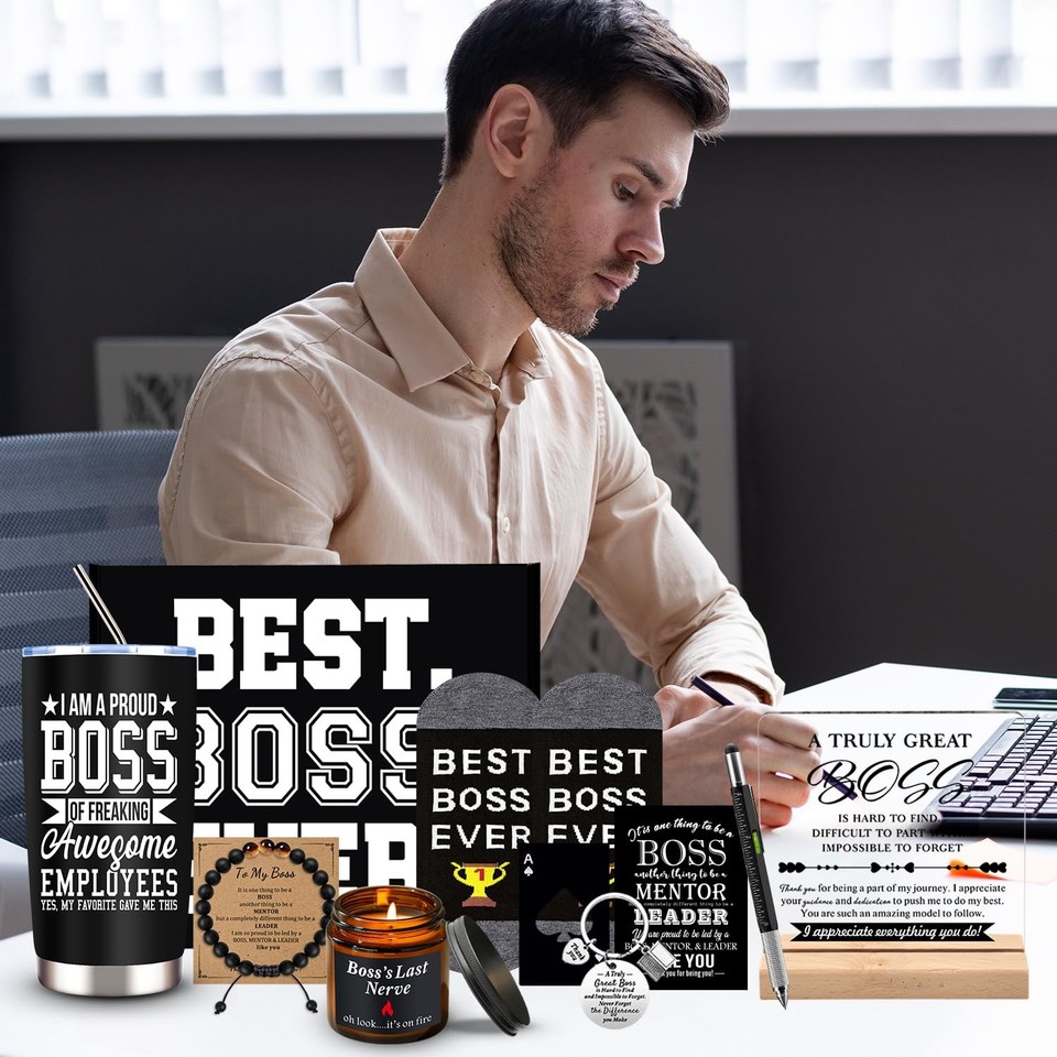 10 Pcs Boss Gifts for Men, Boss Day Gifts for Him, Best Bosses Gift ...