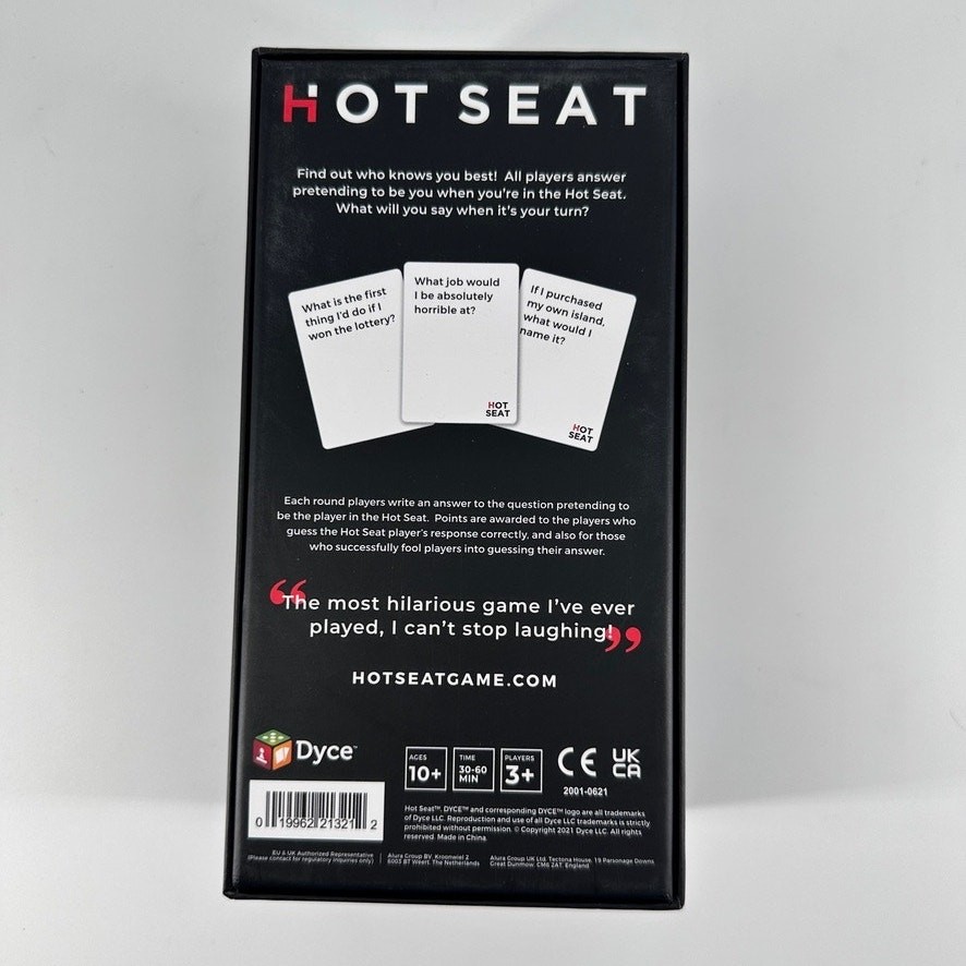 Hot Seat Party Card Game – Dyce Games – Hilarious Adult Game – Complete | eBay