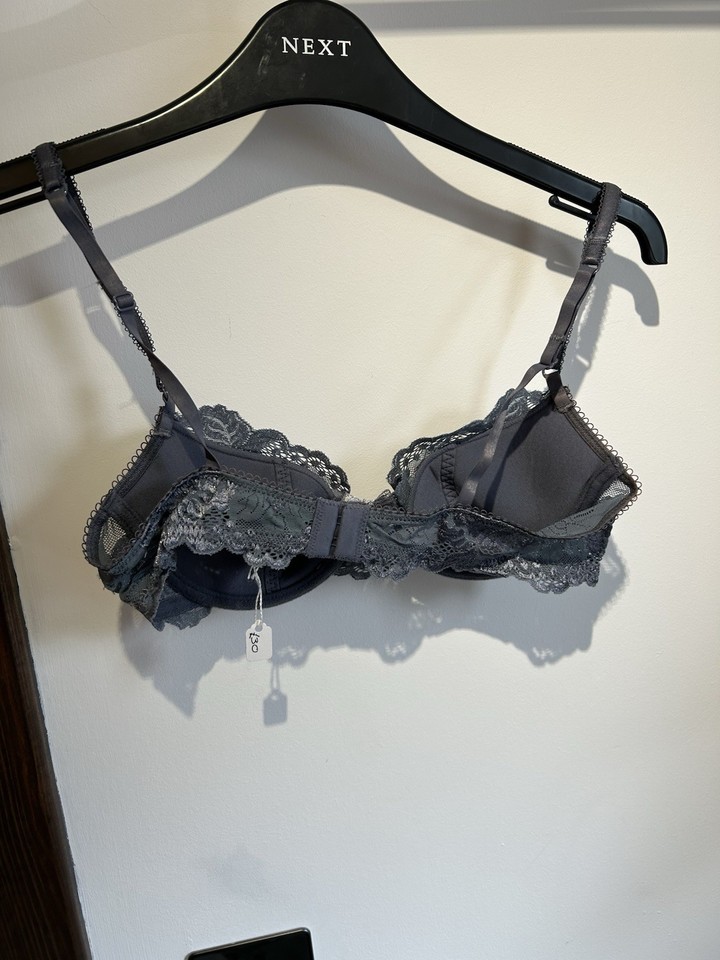 Elle MacPherson Women's Bra 34B Grey Overlay Lace Padded U/W Bra | eBay