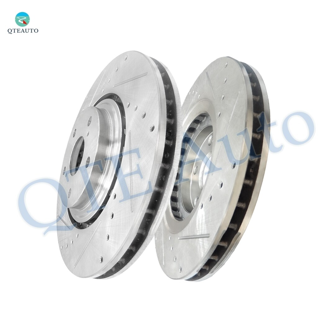 Front Drilled Slotted Brake Disc Rotors For 2010-2015 Lexus RX350 Japan ...