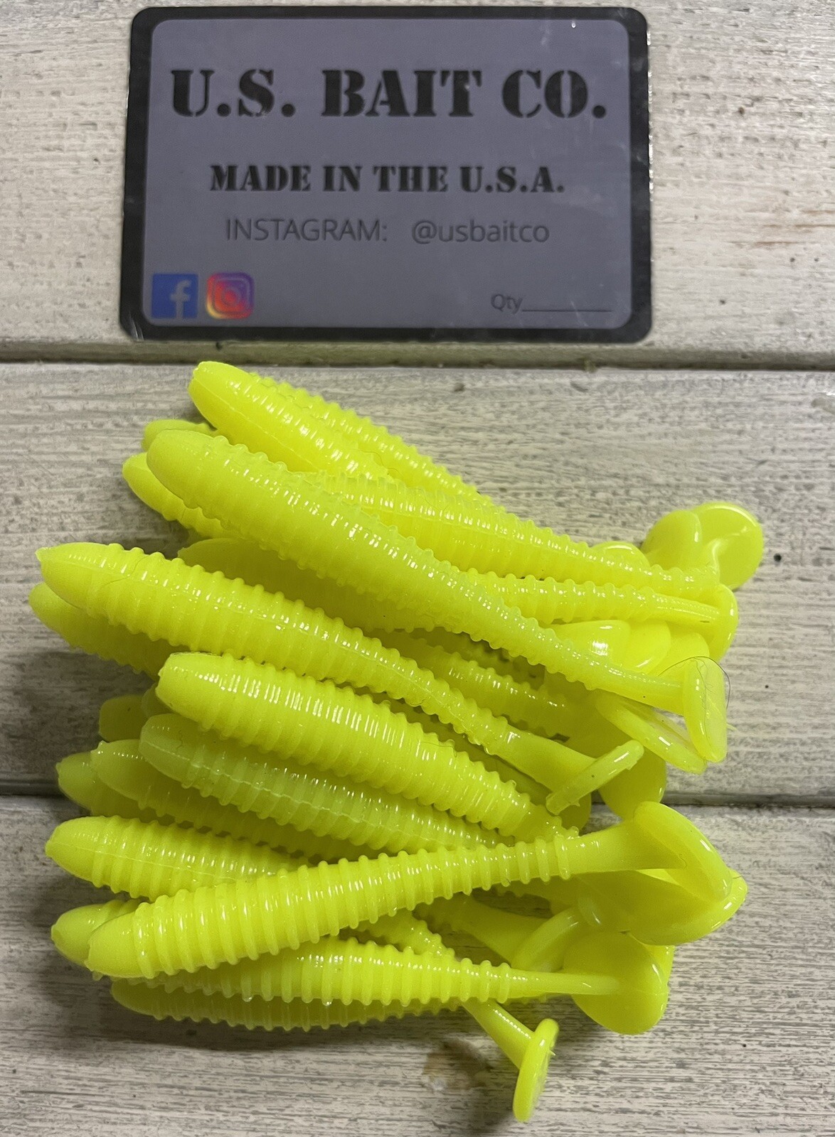 Ribbed Keitech Style Swimbait 3.0” Silk Chartreuse Lot Of 20 Lures ...
