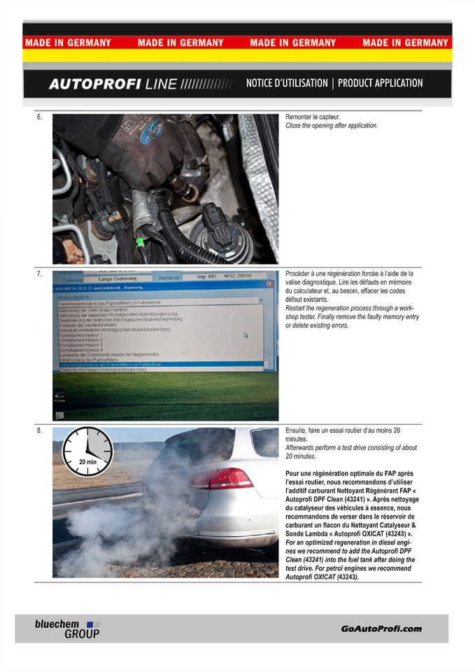 DPF diesel particulate filter foam cleaner with Hose 400ml Germany made ...