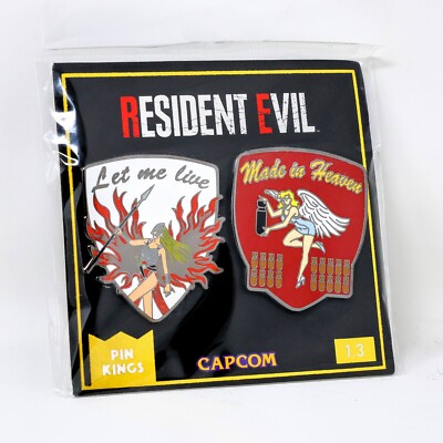 Resident Evil Claire Redfield Decals Enamel Pin Set of 2 Official ...