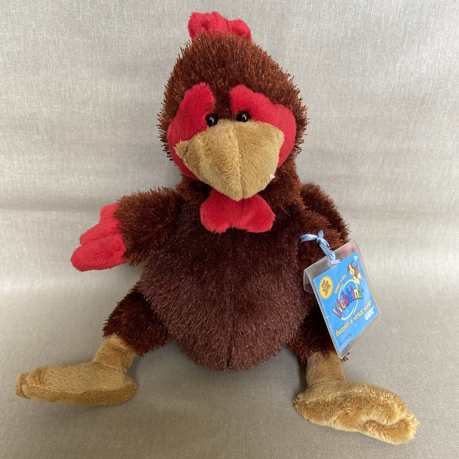 Ganz Webkinz Brown Rooster HM346 New Sealed Code Plush Stuffed Animal ...