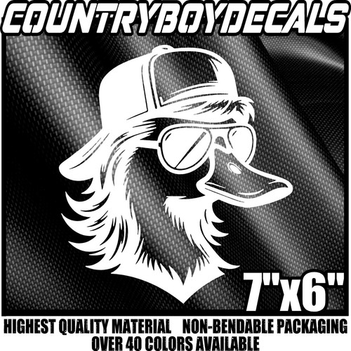 Mullet DUCK with HAT Vinyl Decal Sticker Hunting Diesel Truck Car Wood ...
