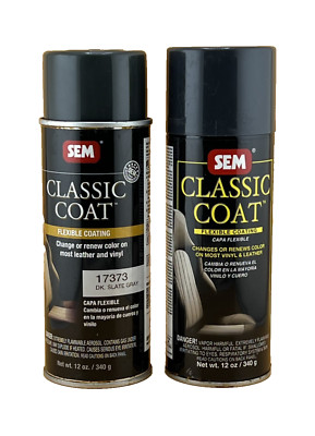 2 SEM Classic Coat LEATHER VINYL 17373 DARK SLATE GRAY spray paint FREE ...