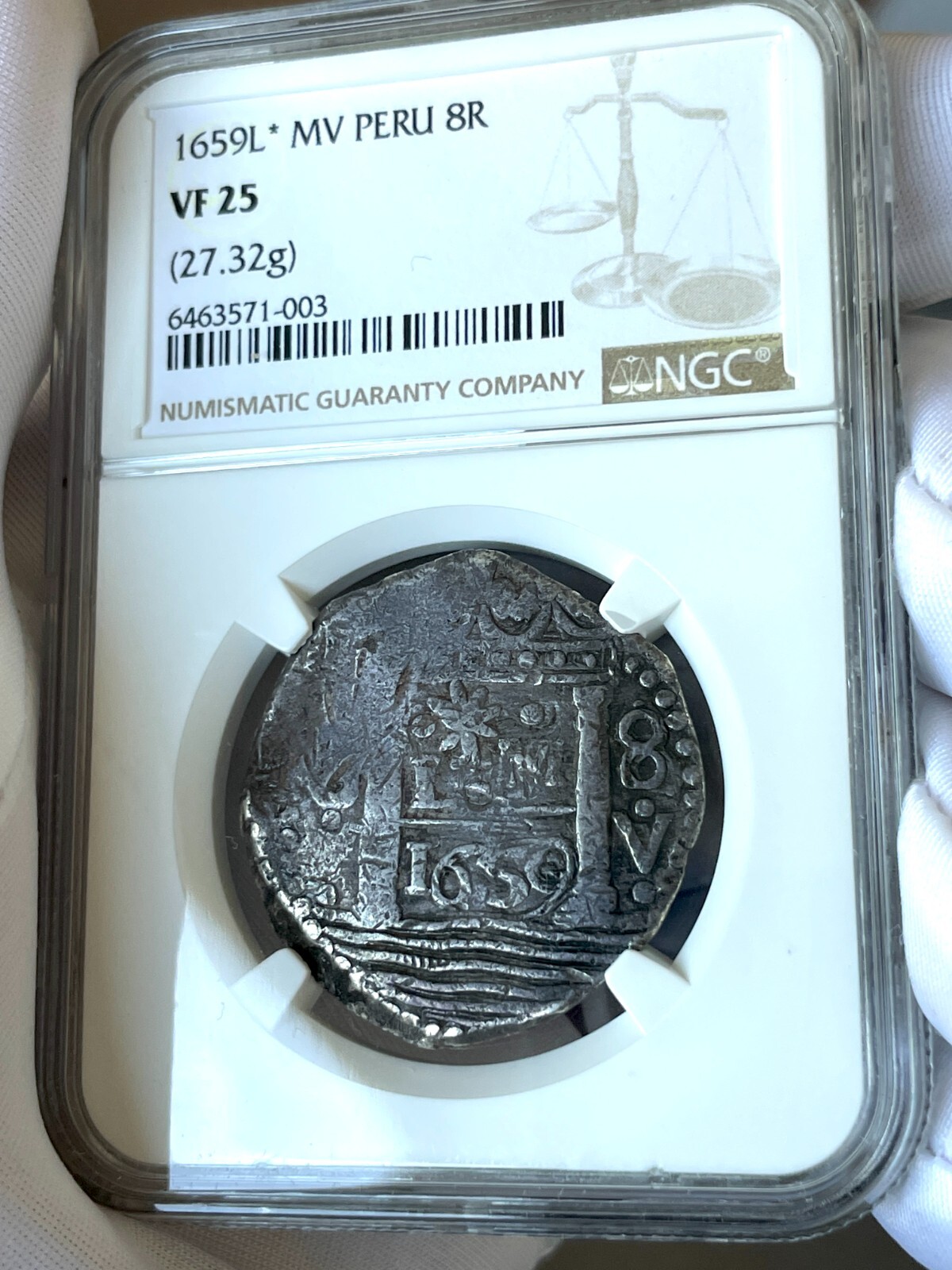 JUPITER w/ COA WRECK STAR LIMA PERU 1659 NGC 25 8 Reales PIRATE SILVER ...