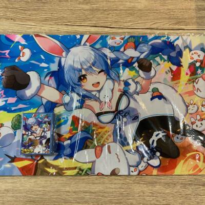 Hololive Usada Pekora Rubber Play Mat Card Sleeve Set Birthday Memorial ...