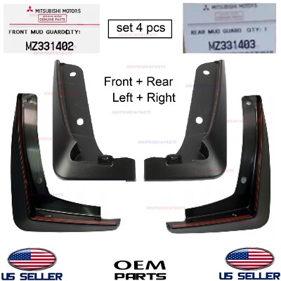 Genuine Mud Guards Front & Rear set4pcs ⭐OEM⭐ Mitsubishi Mirage 2021 ...