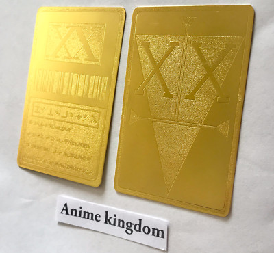 USA Cosplay Anime License Card Golden Metal Card 1 Star & 2 Star Card ...