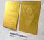 USA Cosplay Anime License Card Golden Metal Card 1 Star & 2 Star Card ...