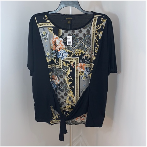 New Womens Goddess Plus Size Faux Layered Top 1X 2X 3X | eBay