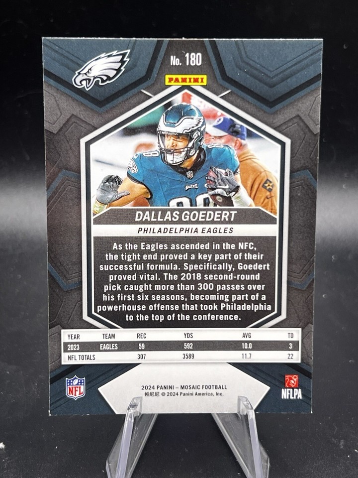 Dallas Goedert 2024 Panini Mosaic Football #180 Philadelphia Eagles | eBay