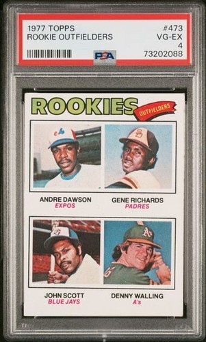 1977 Topps ANDRE DAWSON Rookie DENNY WALLING Outfielders Card 473 ...