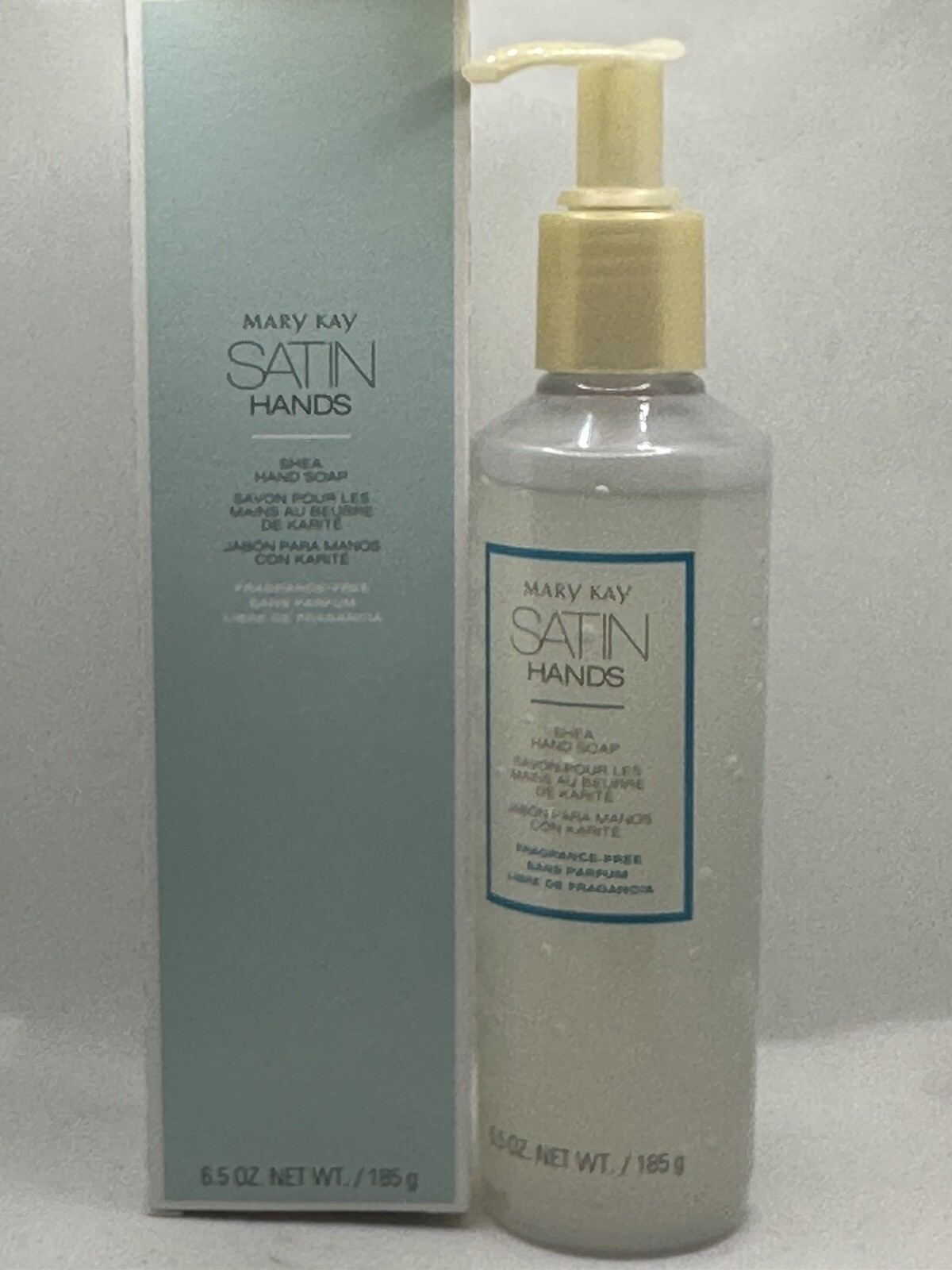 2 x Mary Kay Satin Hands Shea Hand Soap Fragrance Free Full Size 6.5 oz ...