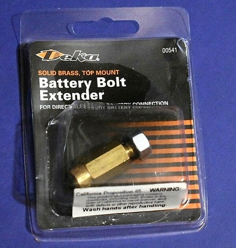 BATTERY BOLT EXTENDER SOLID BRASS for TOP POST BATTERY DEKA PENN | eBay