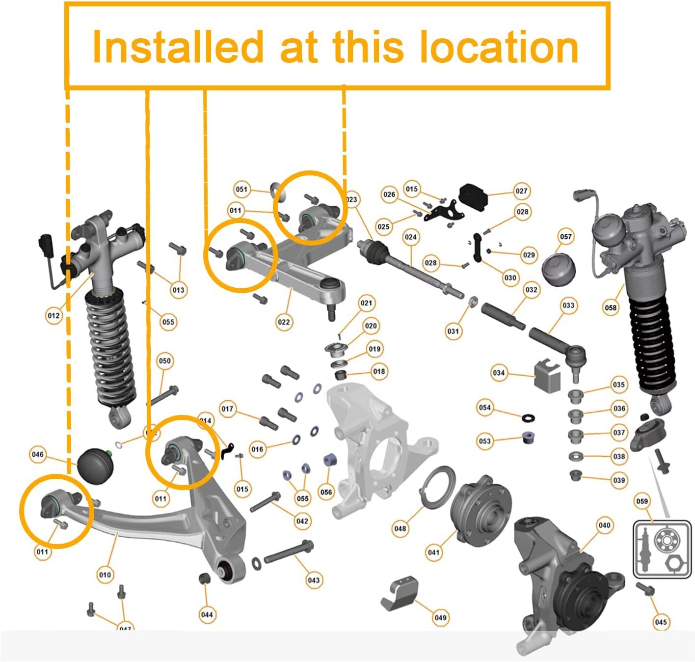 McLaren Front Upper Lower Control Arm Bushings 12C 625C 650S 540C 570GT ...