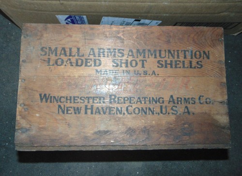 Vintage Winchester Small Arms Primers Dovetailed Wooden Box Crate New ...