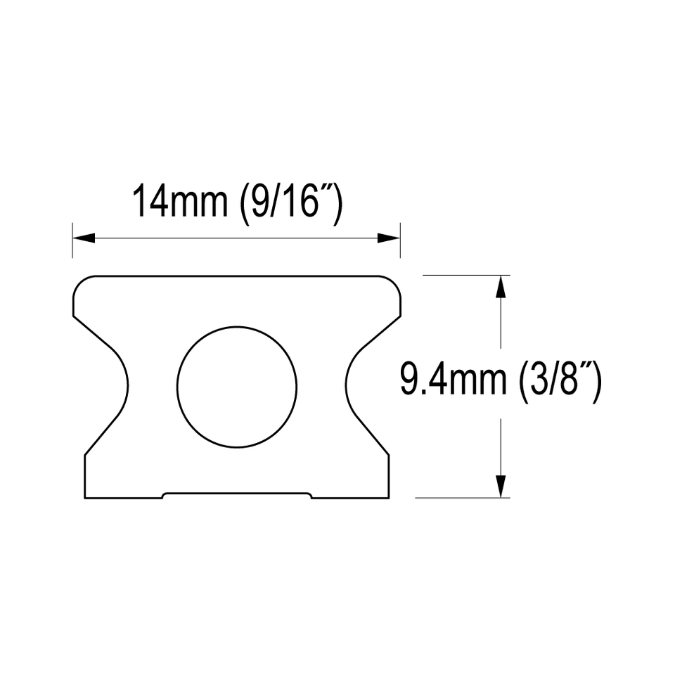 Ronstan Series 14 Track 1m Black With Holes for M4 Csk Screws ...