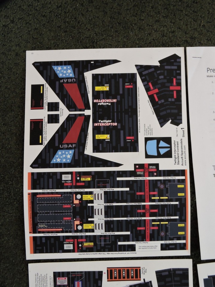 VINYL SKINS/WRAPS FOR ESTES INTERCEPTOR #1250 FLYING MODEL ROCKET ...