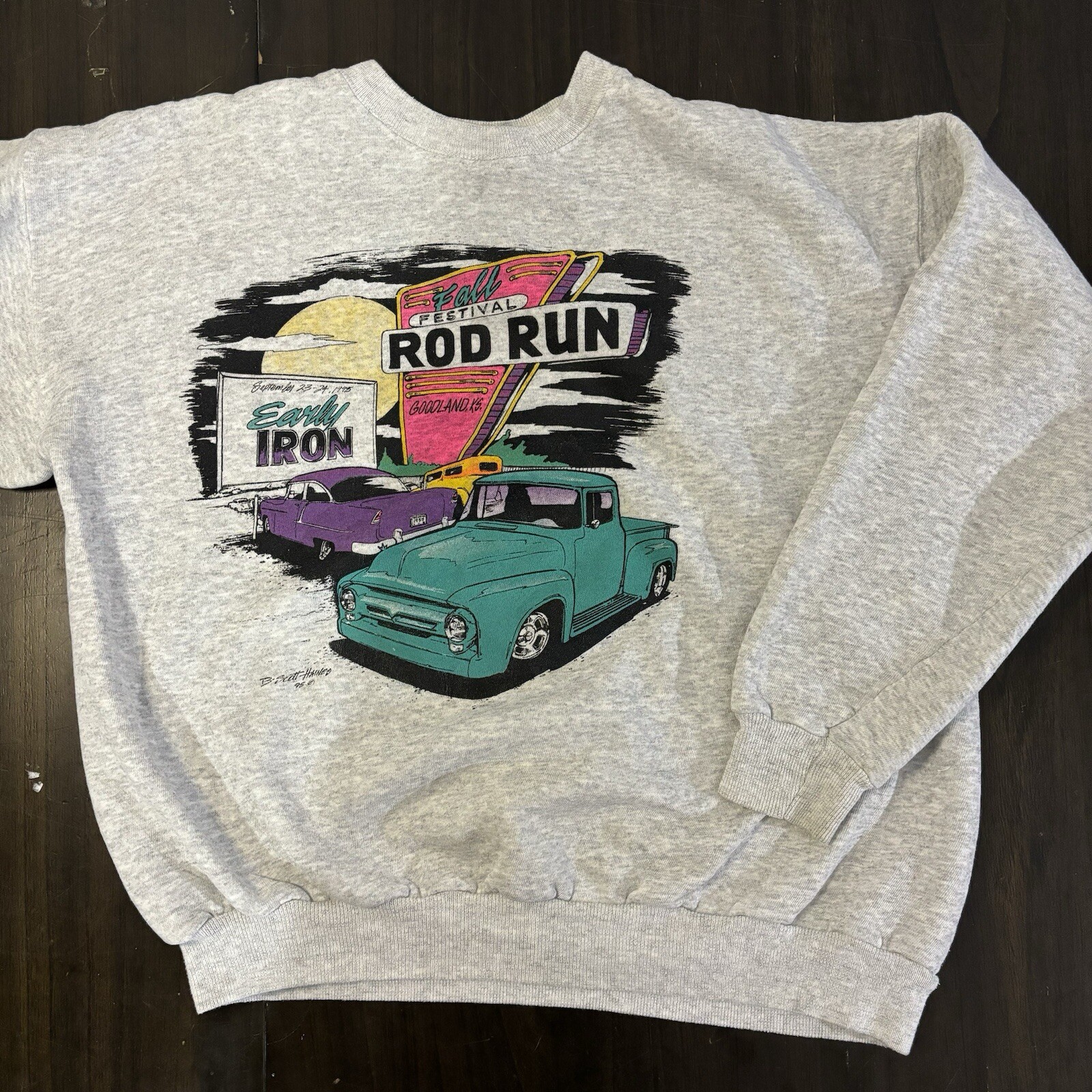 Vintage 1995 Rod Run Fall Festival Car Show Sweatshir… - Gem