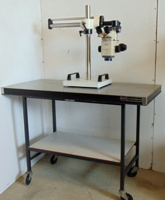 OLYMPUS SZH10 STEREO MICROSCOPE WITH 24 X 48 INCH NRC NEWPORT TMC ...