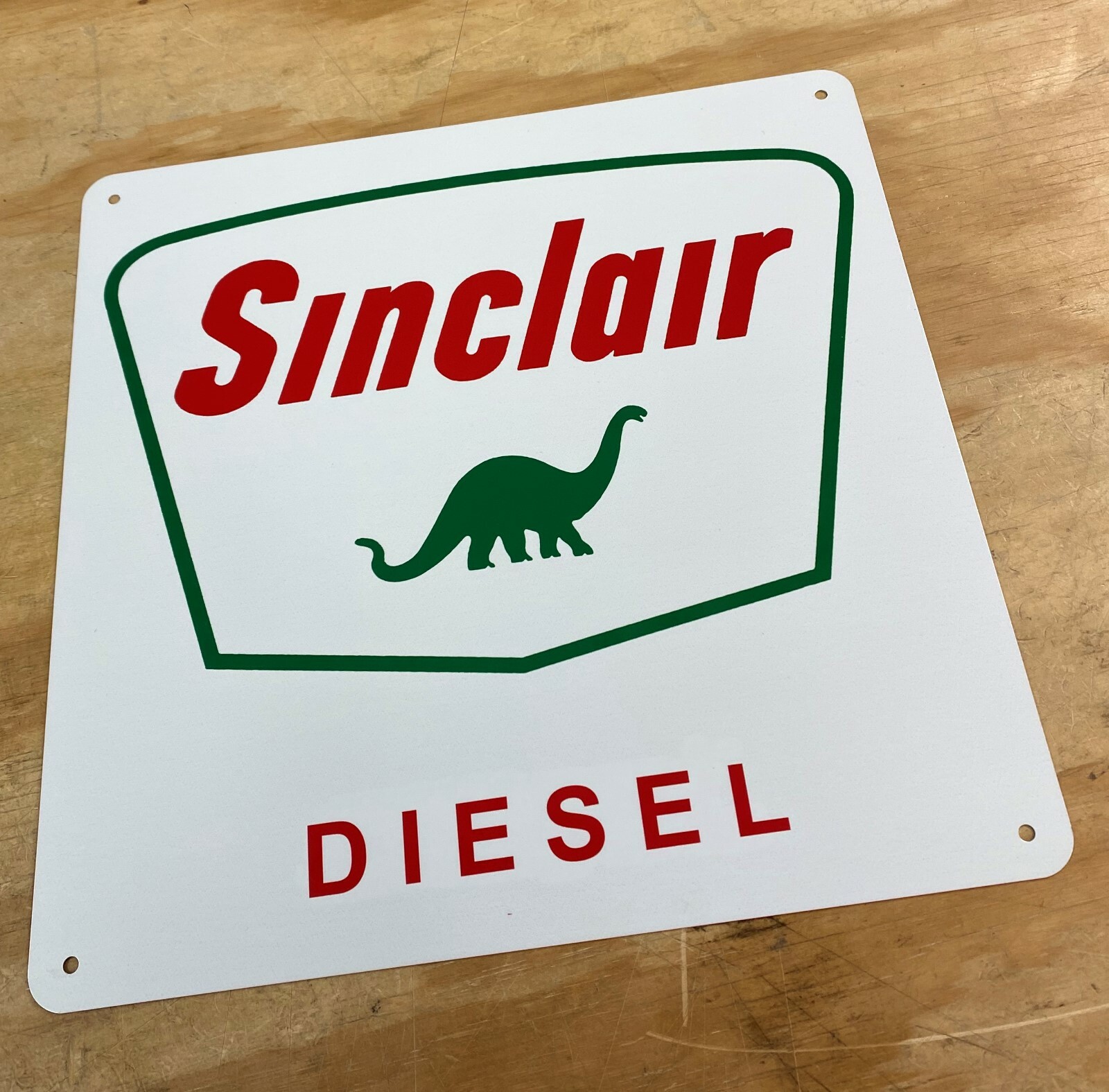 Sinclair Diesel Aluminum Metal Sign Dino Dinosaur 12x12 | eBay