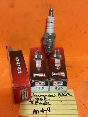 Genuine Champion L86C Spark Plug (#306) 3 Pack New Old Stock M4-4 | eBay