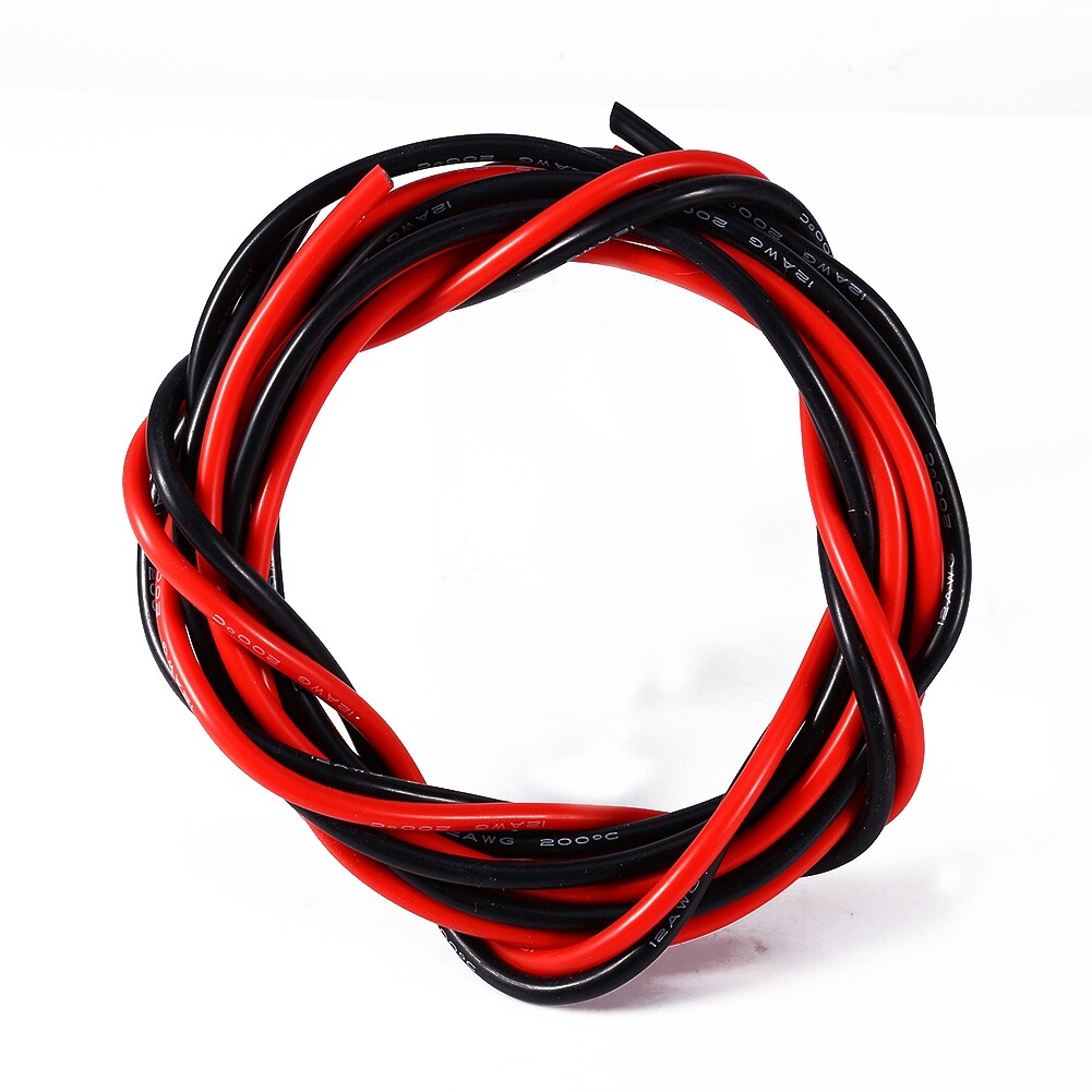 12AWG5m Gauge Silicone Electronic Cable Cord Copper Stranded Wire Part ...