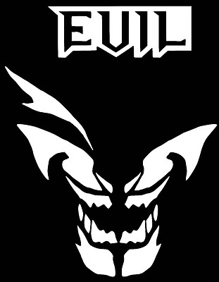 Evil Vinyl Die Cut Decal Bumper Car Truck Motorcycle Window Sticker ...