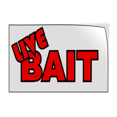Decal Stickers Live Bait Business Vinyl Store Sign Label Retail | eBay