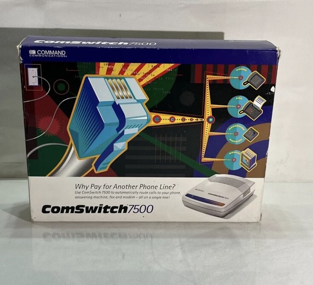ComSwitch 7500 Command Communications 4 Port Line Sharing Phone Fax ...
