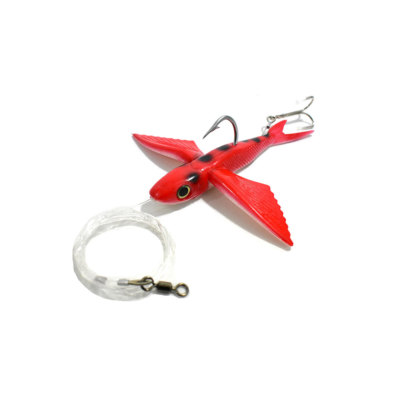 8" Red Flying Fish Stinger Rigged Yummy Flyer - Mahi Tuna, Lure by ...