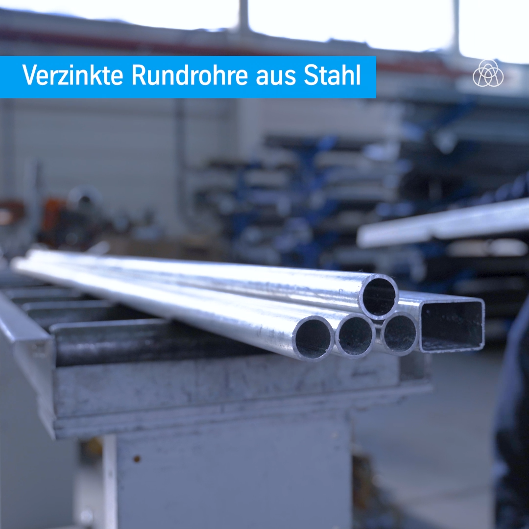 Rundrohr Stahl verzinkt Rohr Stahlrohr Rundmaterial Konstruktionsrohr ...