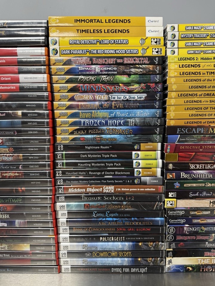 PC Video Game Lot 149 Titles, Mystery & Hidden Object (Big Fish, GSP ...