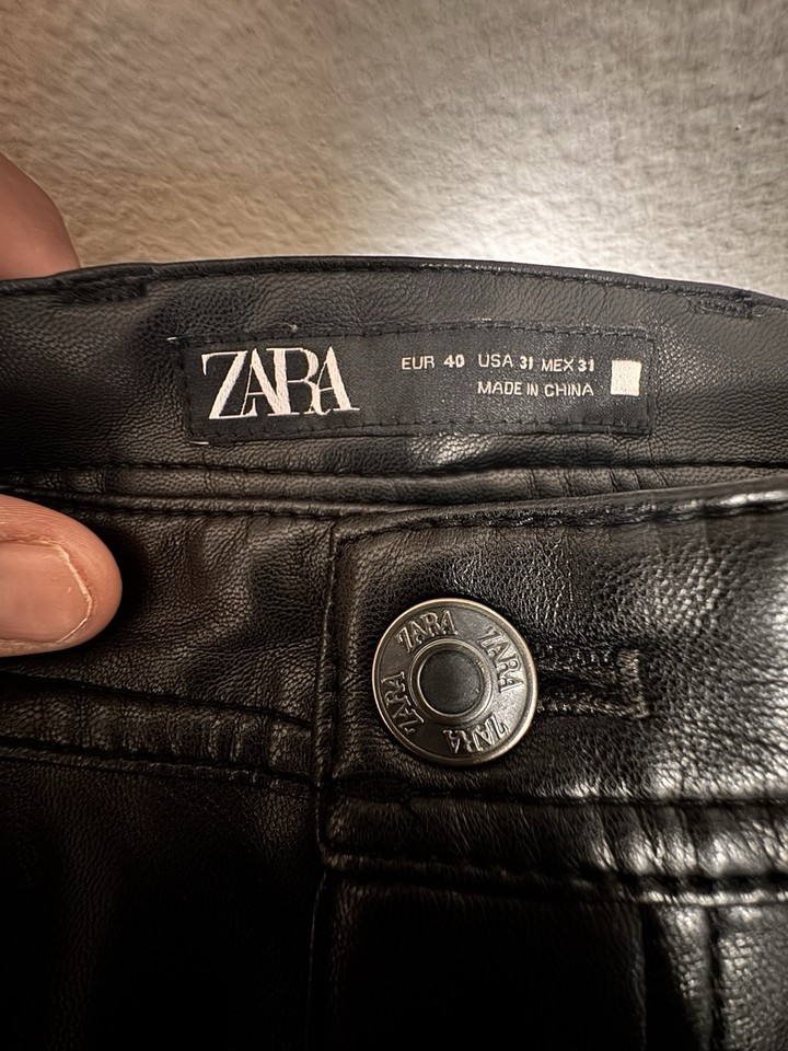 Slim Dress Leather Pants , Zara, Size Men’s Small/ USA -31 Eur-40 | eBay