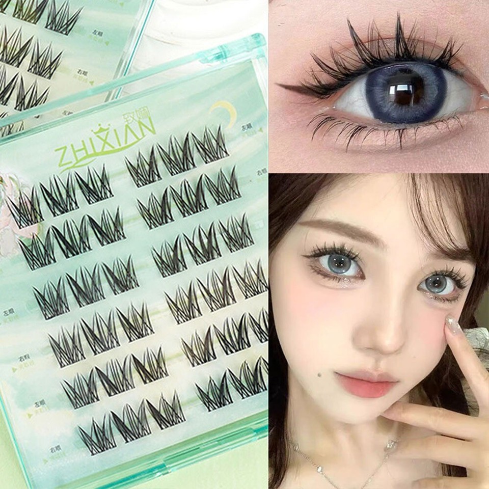 Anime Cosplay Manga Lashes With Jelly Glue Strips Cat Elf Eyelashes ...