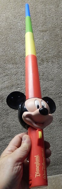 Disney Parks Mickey Mouse Light Up Sword Lightsaber Multi Color Battery ...