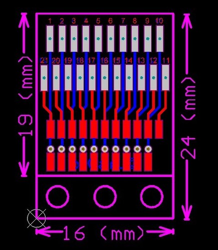 DCC MTC-21 pin (male) to 21 wire adaptor PCB. New UK Stock / Seller ...