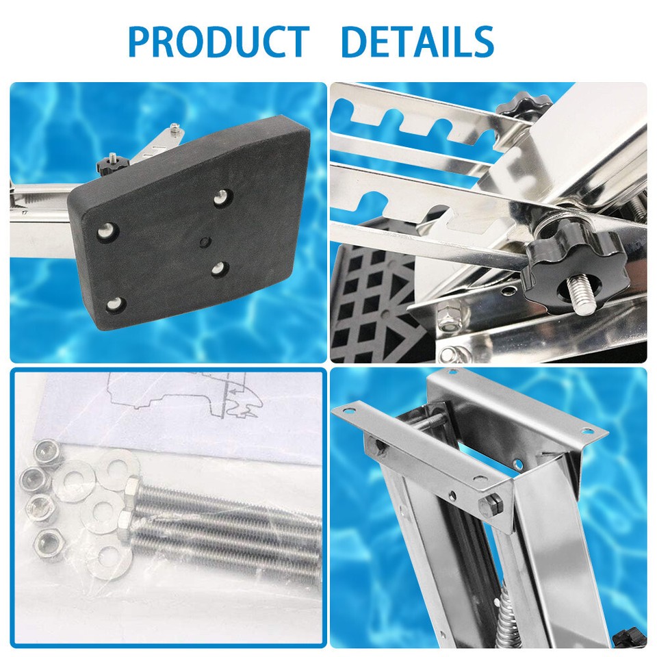 20hp Stainless Steel Outboard Motor Bracket Kicker for Boat UP Auxilary ...