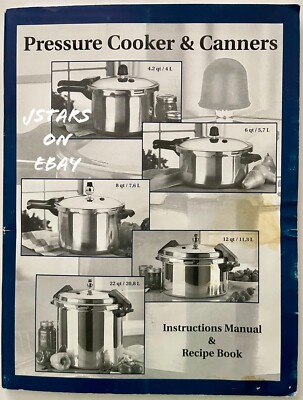 MIRRO KITCHEN PRO PRESSURE COOKER INSTRUCTIONS MANUAL RECIPE BOOK ...