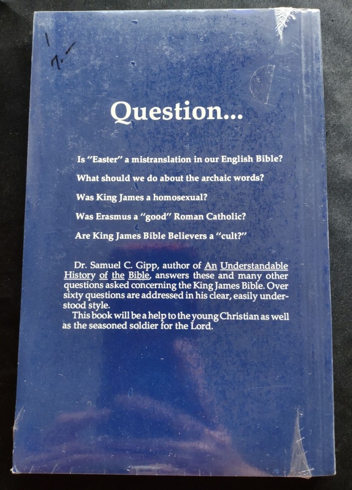 THE ANSWER BOOK: A Helpbook for Christians by Dr. Samuel C. Gipp ...