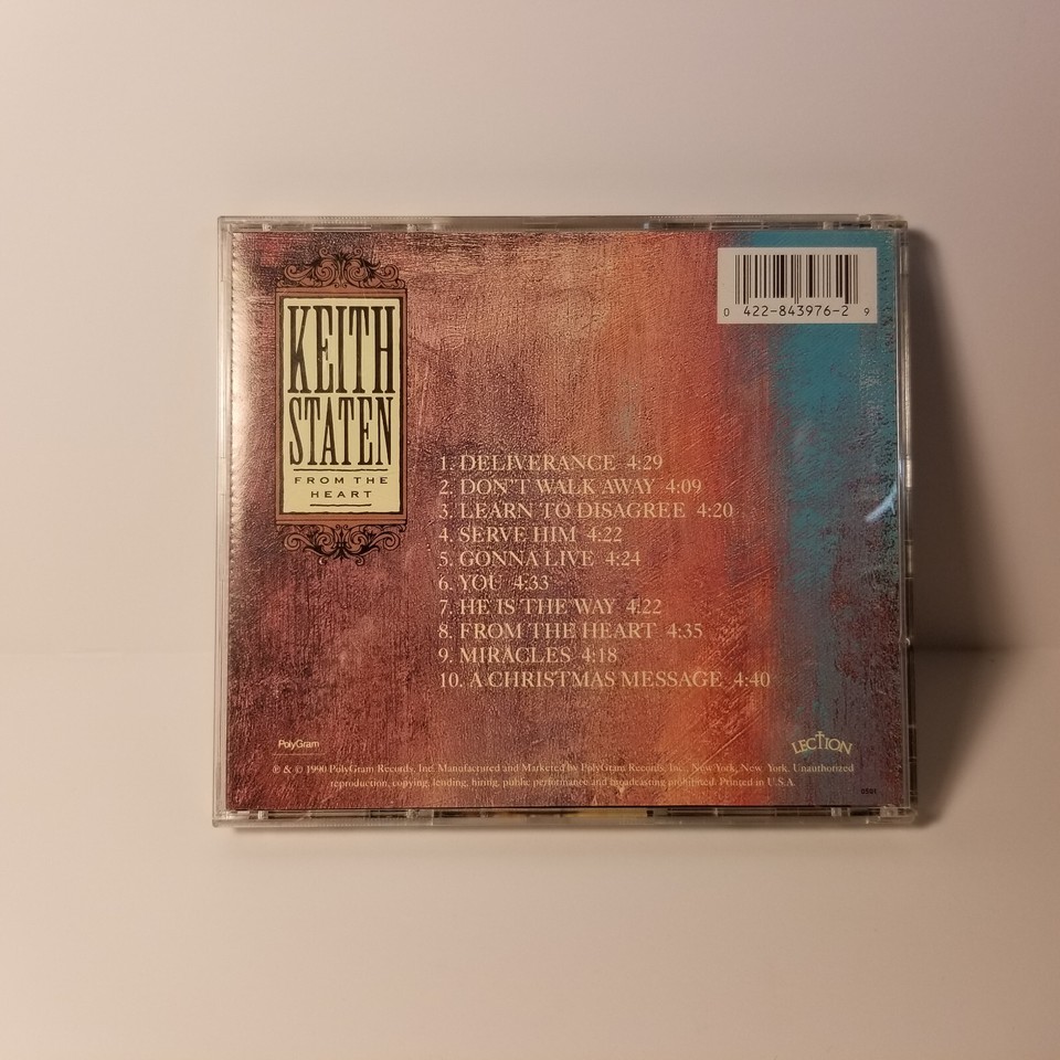 LikeNew * CD ***** KEITH STATEN ~ From The Heart ~ | eBay